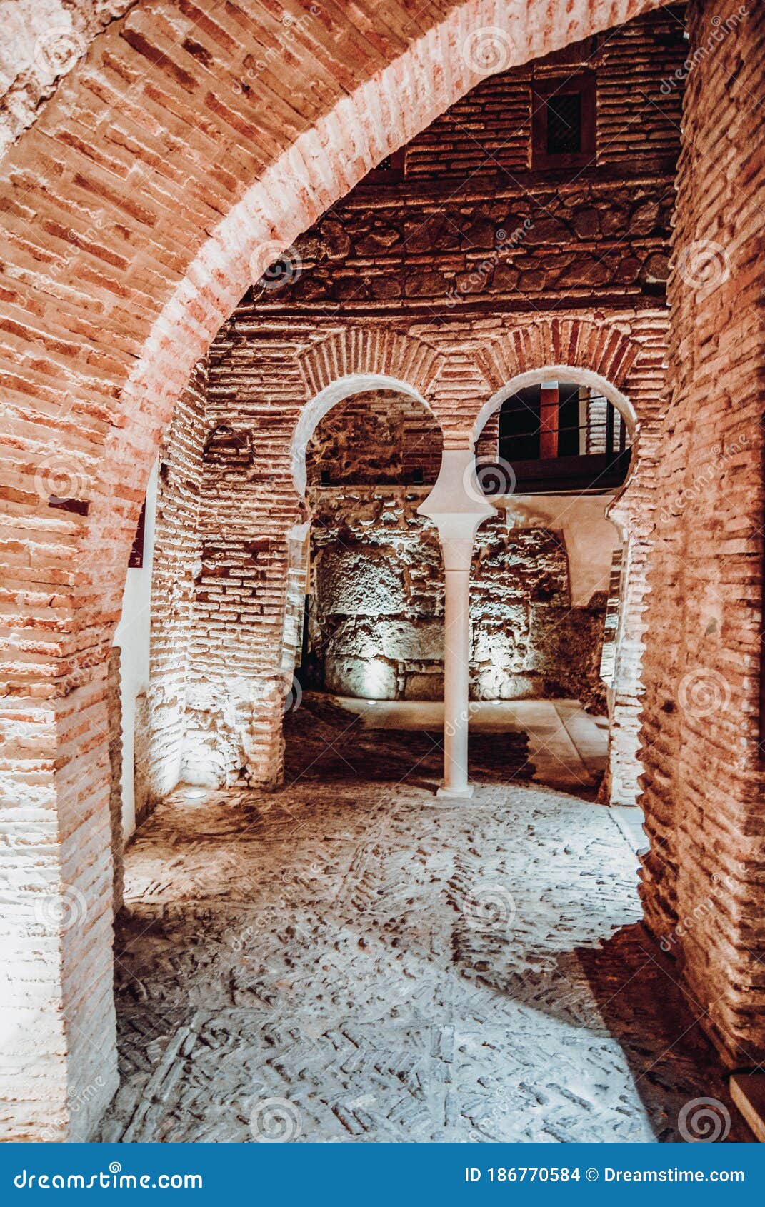 Inside of the Mosque of Christ of Light in Toledo Stock Photo - Image ...