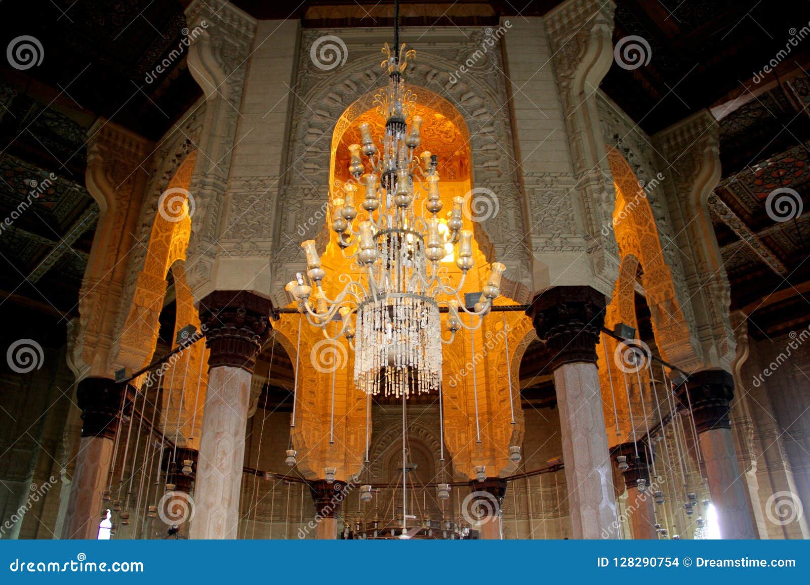 Inside Mosque of Islam stock photo. Image of alexandria - 128290754