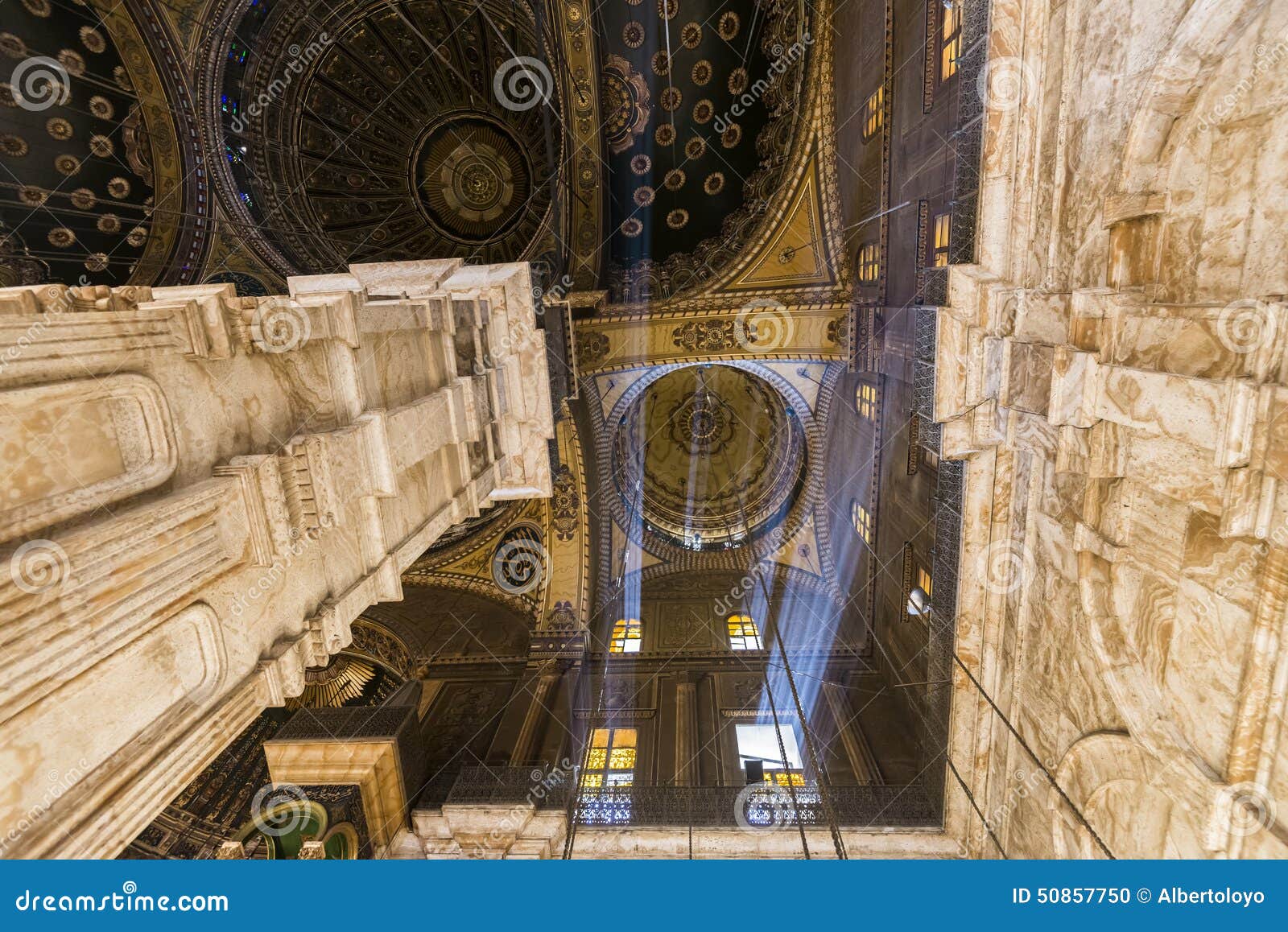 Inside of the Mosque of Muhammad Ali, Saladin Citadel of Cairo Stock ...