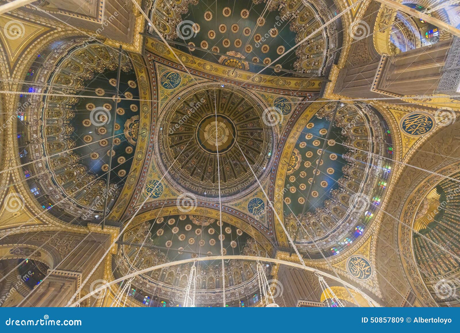 Inside of the Mosque of Muhammad Ali, Saladin Citadel of Cairo Stock ...