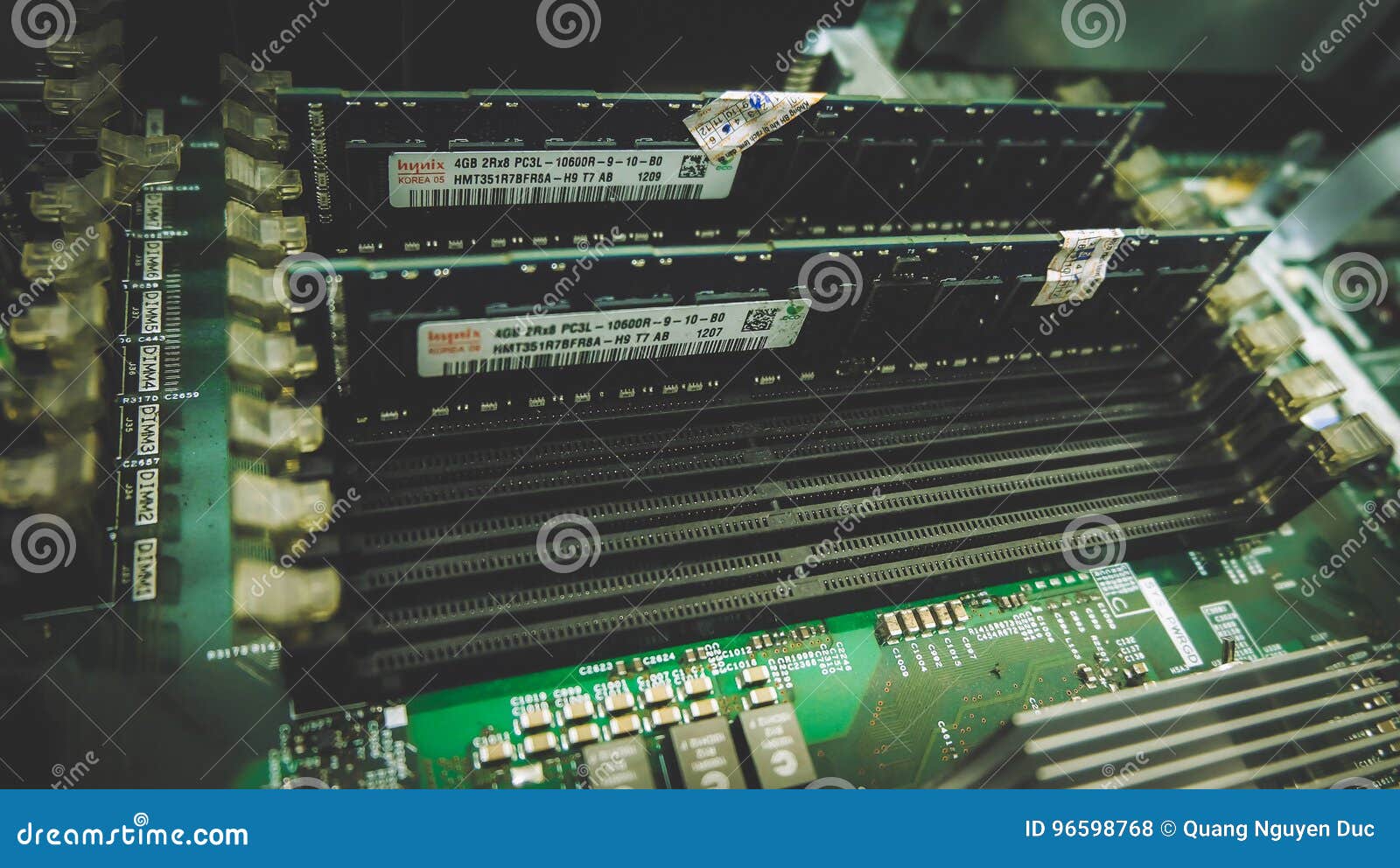 Inside Motherboard of Server, RAM Editorial Stock Photo - Image of main ...