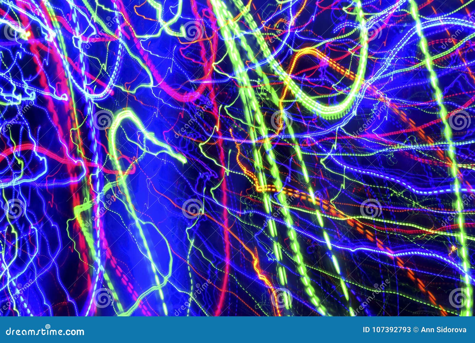 Inside the Movement of Neon Lights Stock Illustration - Illustration of ...