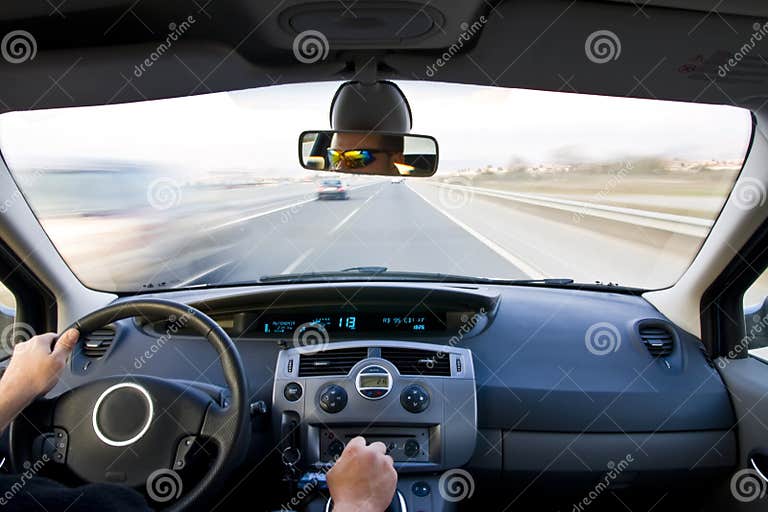 Inside moving vehicle stock image. Image of dashing, driving - 4372333