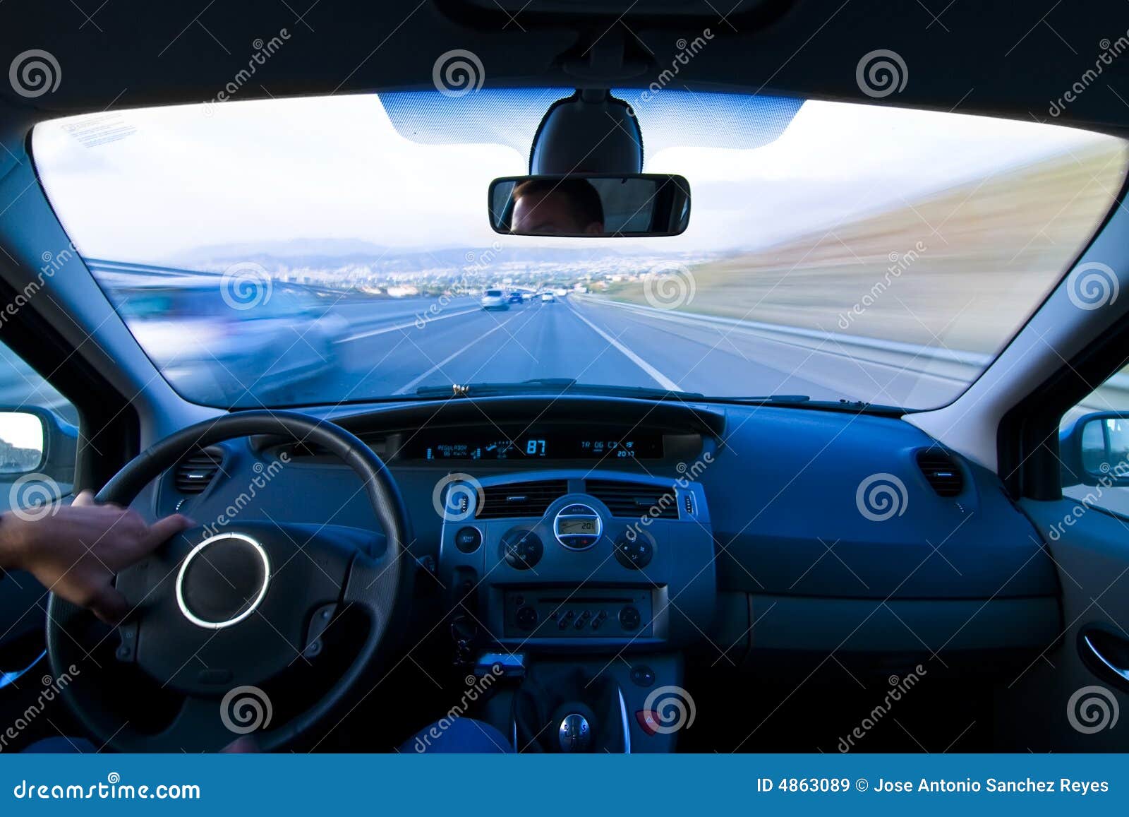Inside moving vehicle stock image. Image of instrument - 4863089