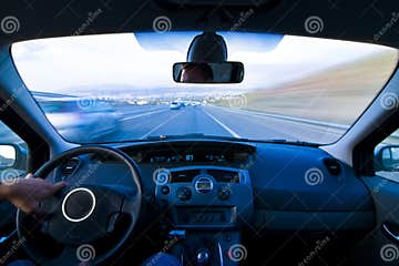 Inside moving vehicle stock image. Image of instrument - 4863089