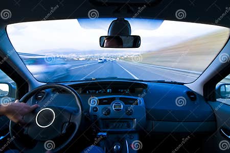 Inside moving vehicle stock image. Image of instrument - 4863089