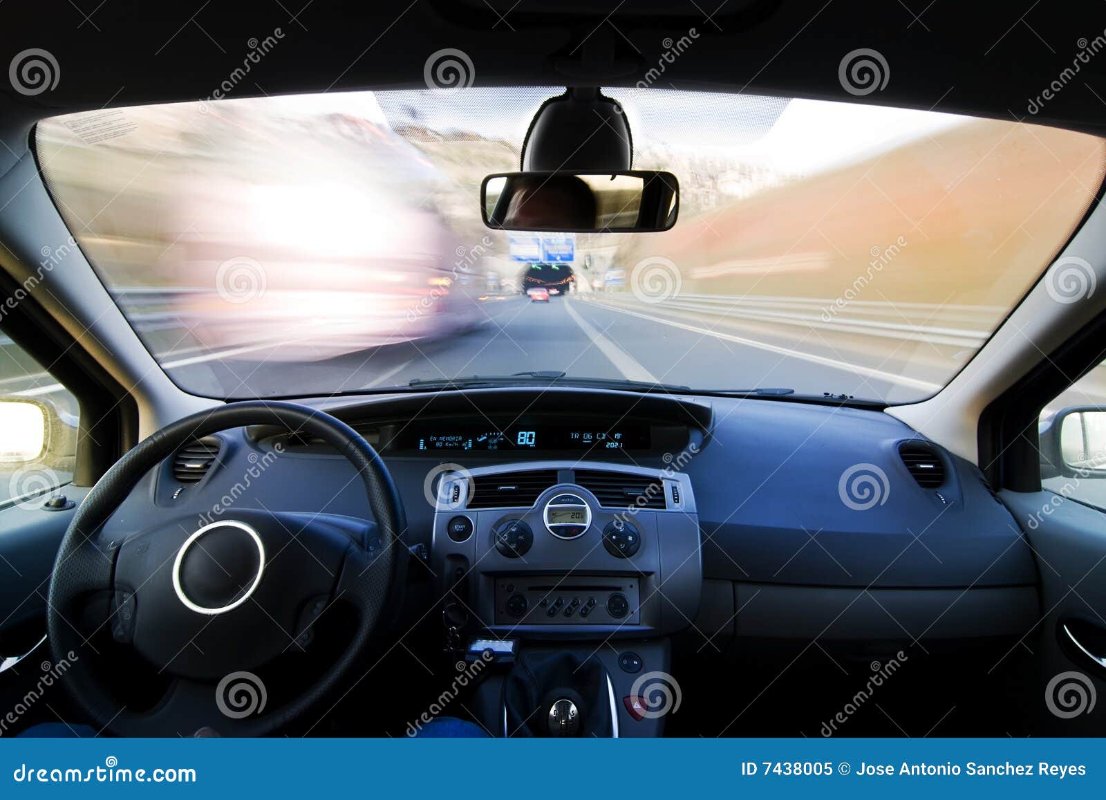 Inside moving vehicle stock image. Image of driving, blurred - 7438005