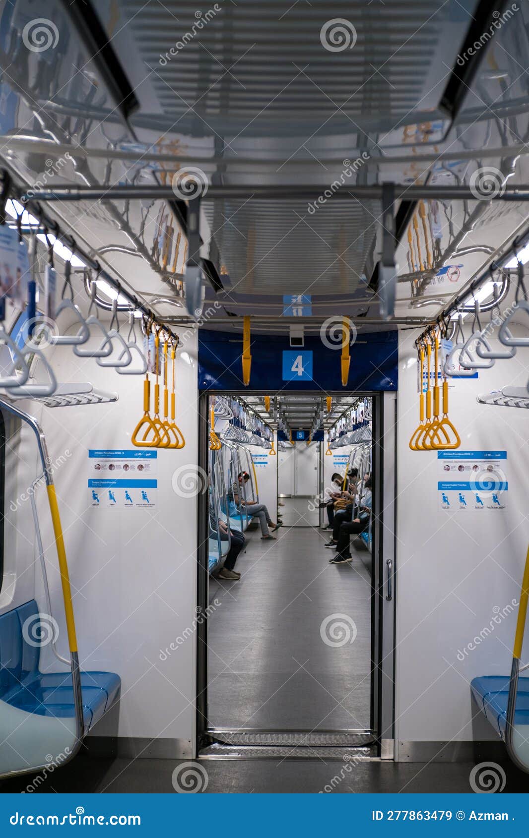 Inside of MRT Train at the Jakarta Station. Mass Rapid Transportation ...