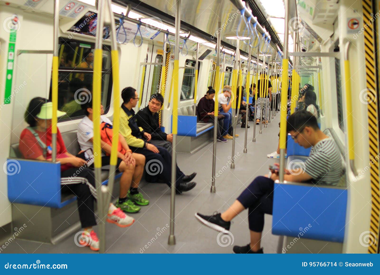 Inside a MTR new train. editorial stock image. Image of modern - 95766714