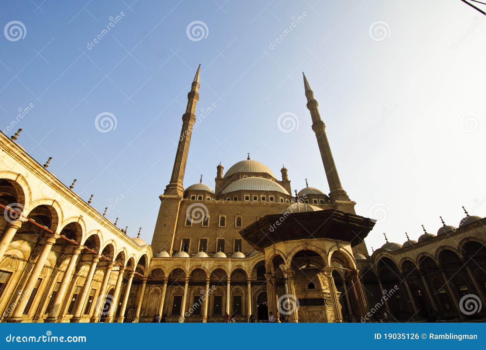 Inside Muhammad Ali Mosque Cairo, Egypt. Stock Photo - Image of ...