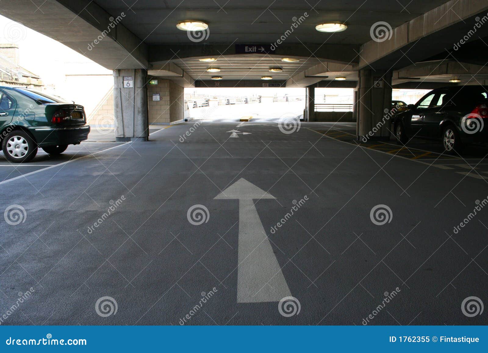 Inside a Multi Storey Car Park Stock Image - Image of structure, light ...