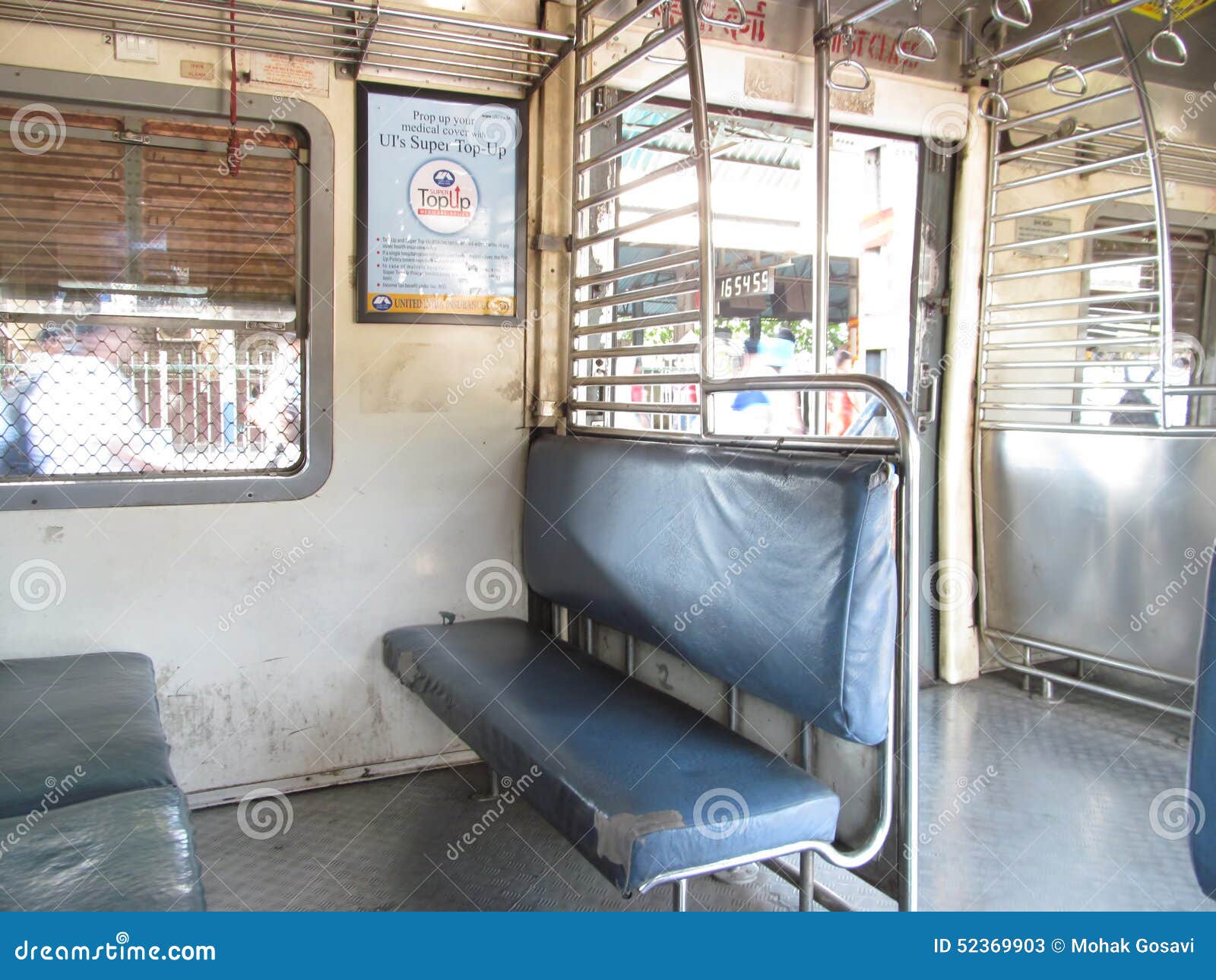 Inside Mumbai local train editorial stock photo. Image of handles ...