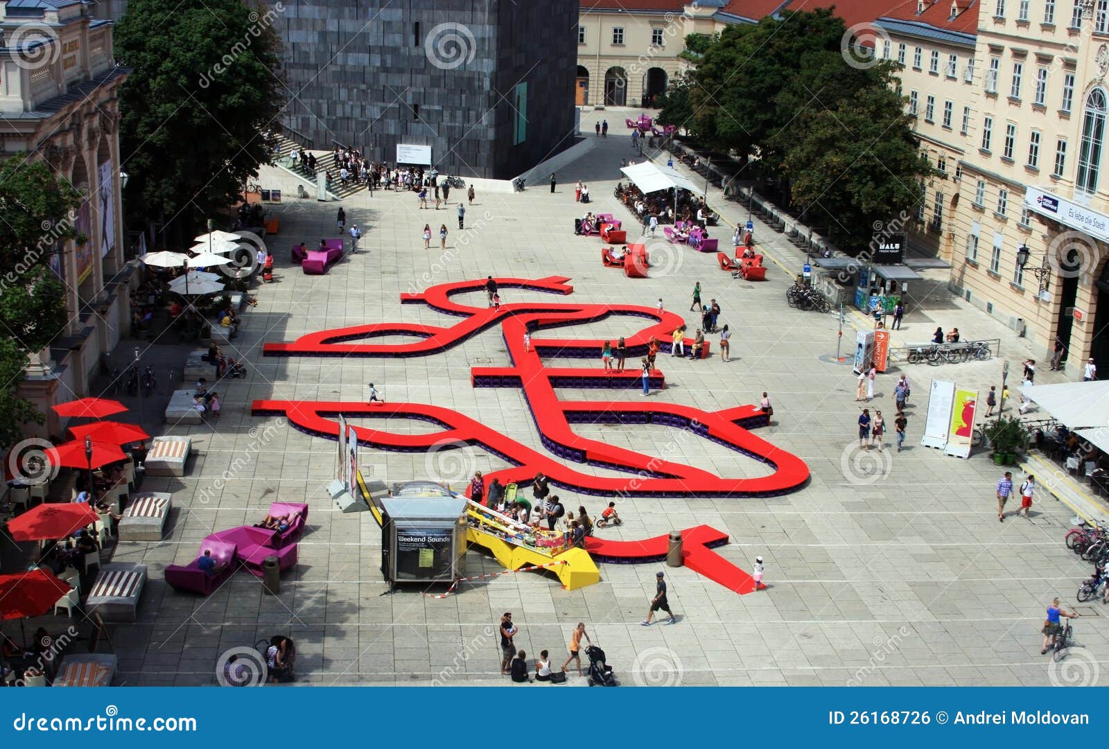 Inside the Museumsquartier in Vienna Editorial Photo - Image of shop ...