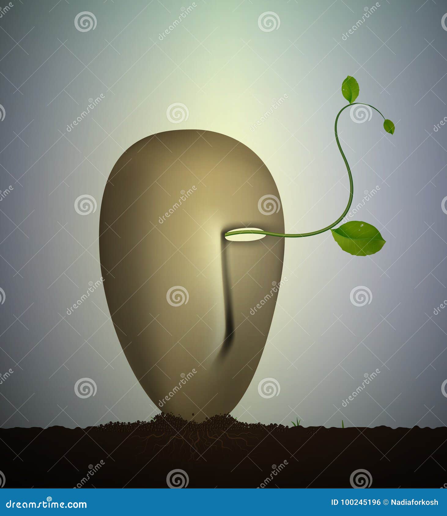 Inside The Nature, Surrealism Sculpture, Earth Dream, Plant Alive Idea ...