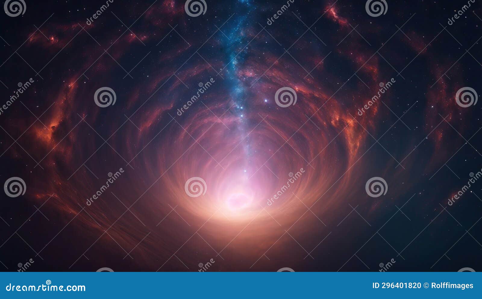Inside a Nebula Tunnel. Stars in Deep Space Stock Photo - Image of ...