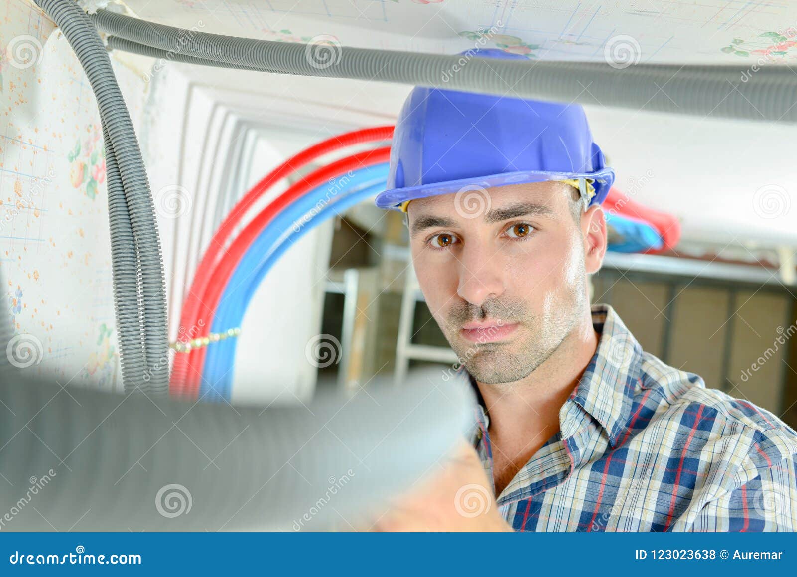 Inside a new building stock photo. Image of construction - 123023638