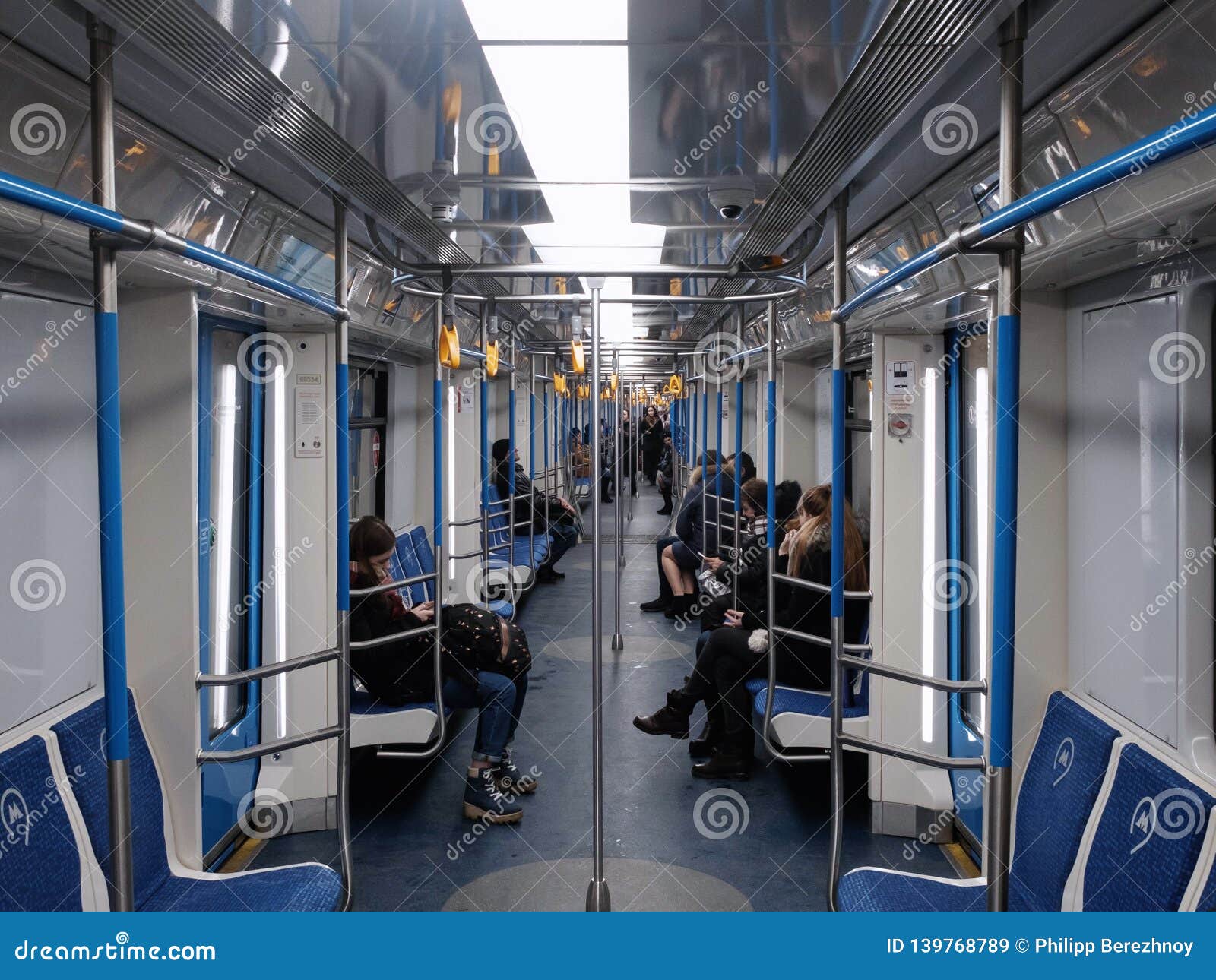 Inside of the New `Moscow` Train Editorial Stock Image - Image of ...
