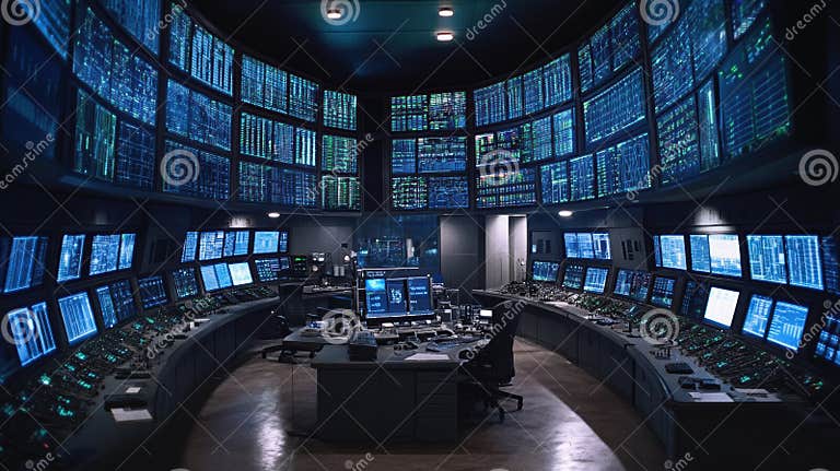 Inside the Nuclear Bunker S Command Center: Monitoring Global Security Stock Photo - Image of ...