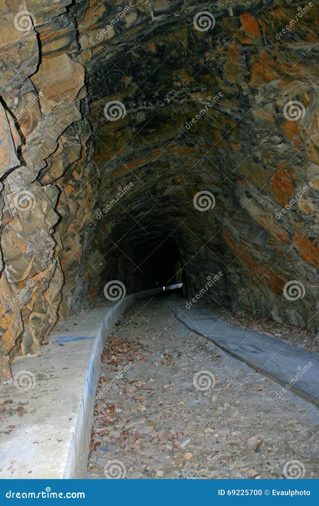 Inside Obsolete Railroad Tunnel Royalty-Free Stock Image ...