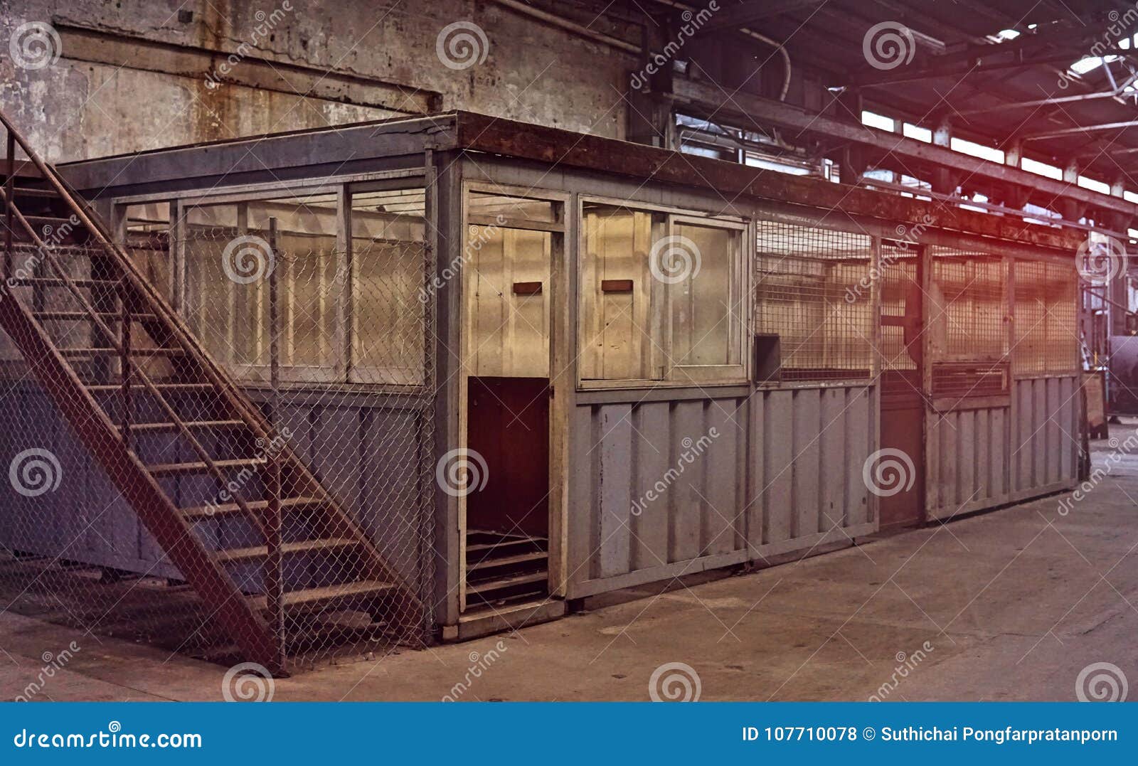 Inside of Old Abandon Factory. a Structure Interior of Empty Ind Stock ...