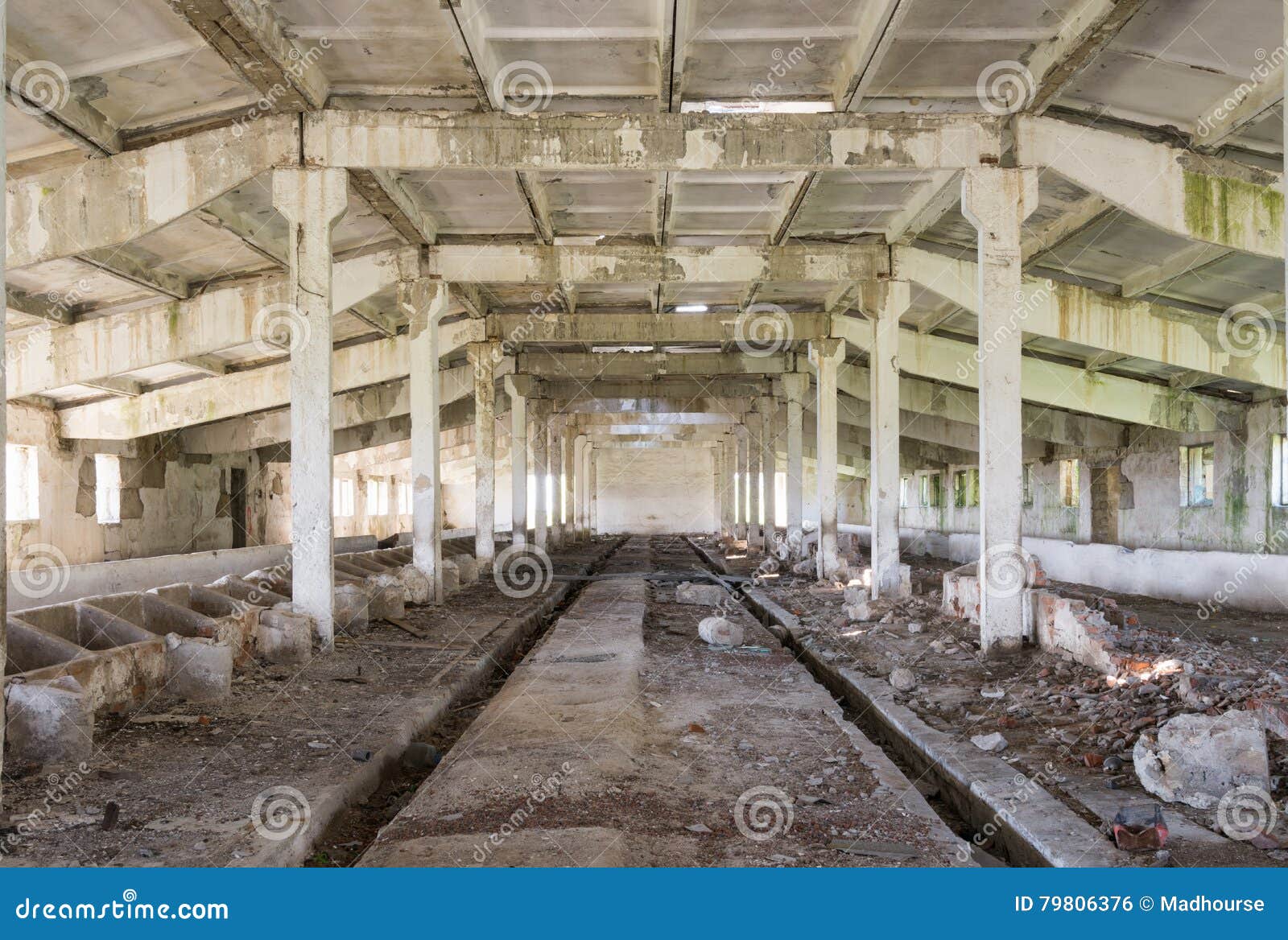 Inside an Old Abandoned Barn Stock Photo - Image of livestock, closed ...