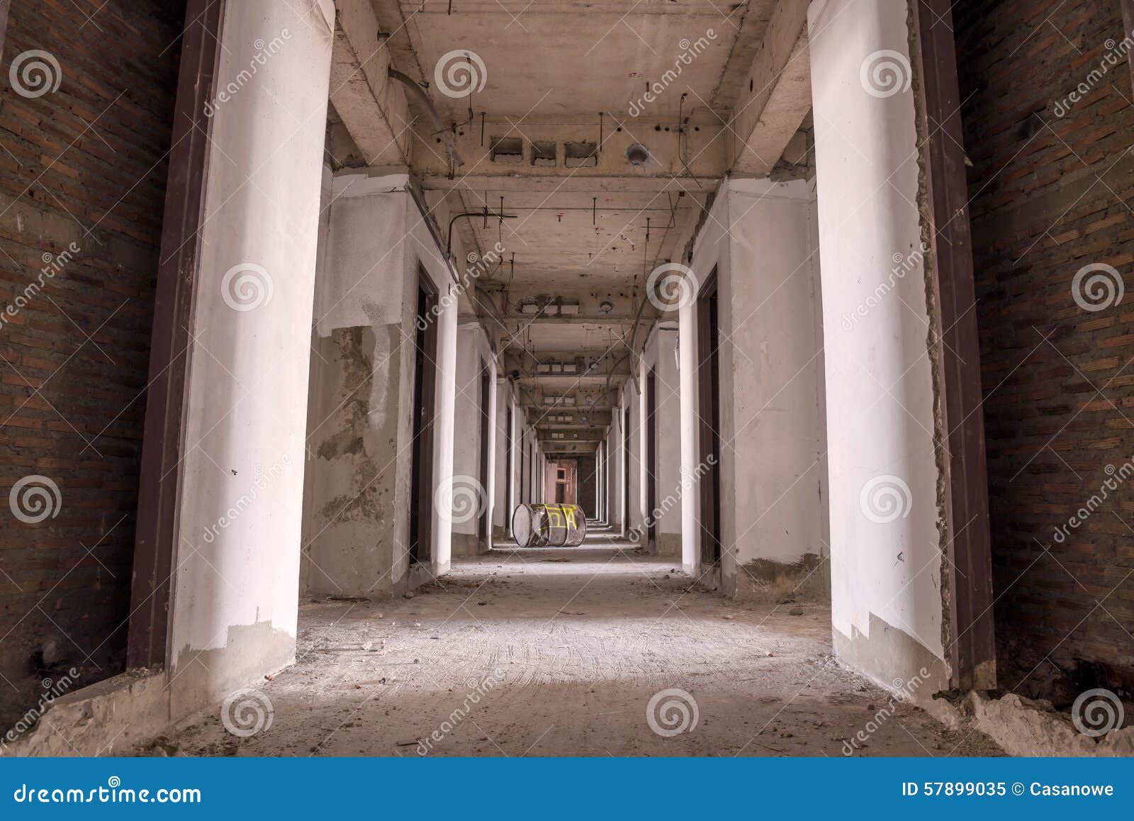 Inside of Old Abandoned Building with Construction Unfinished Stock ...