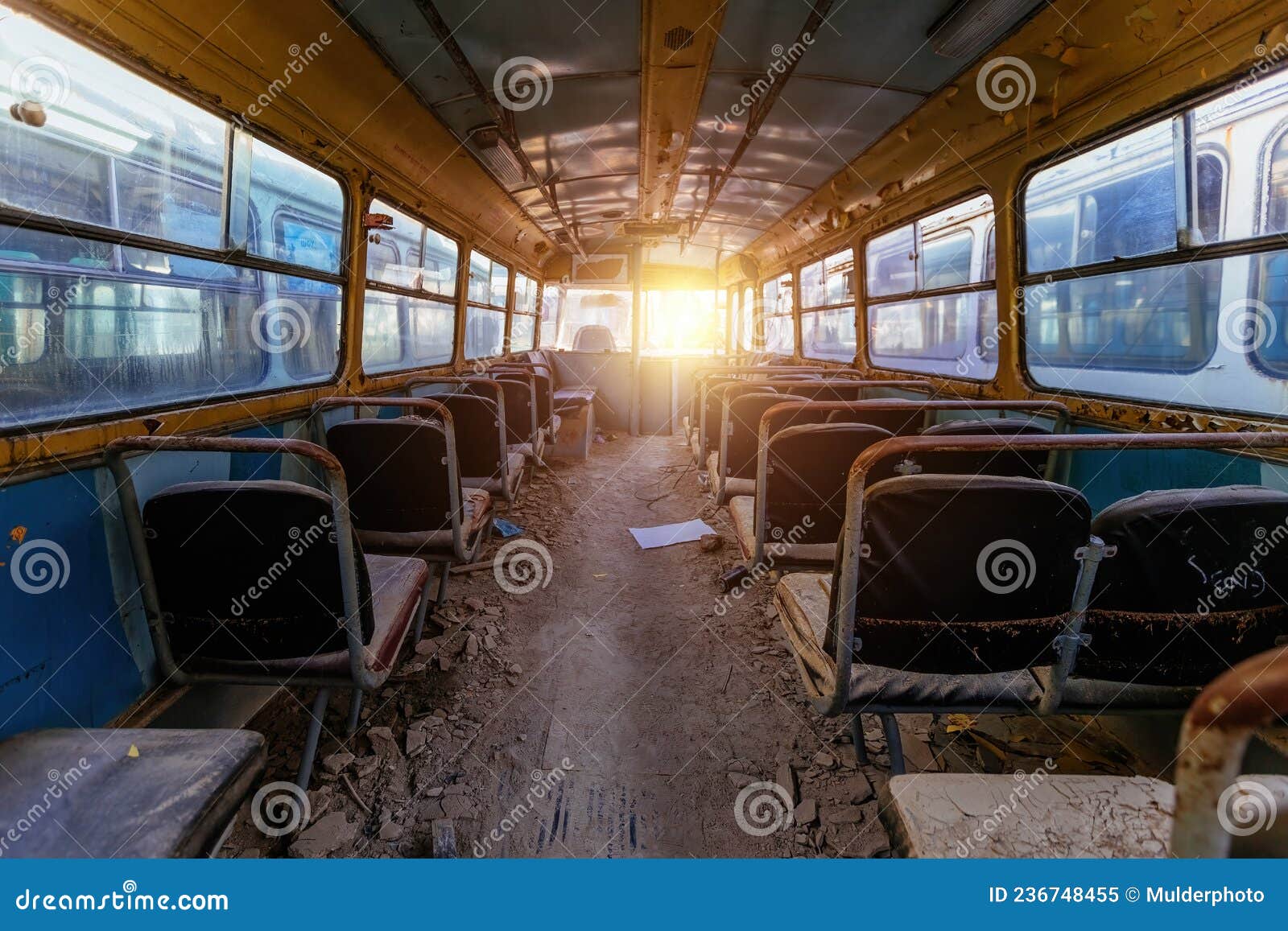 Old Rust Bus Trolleybus Stock Image | CartoonDealer.com #196642687