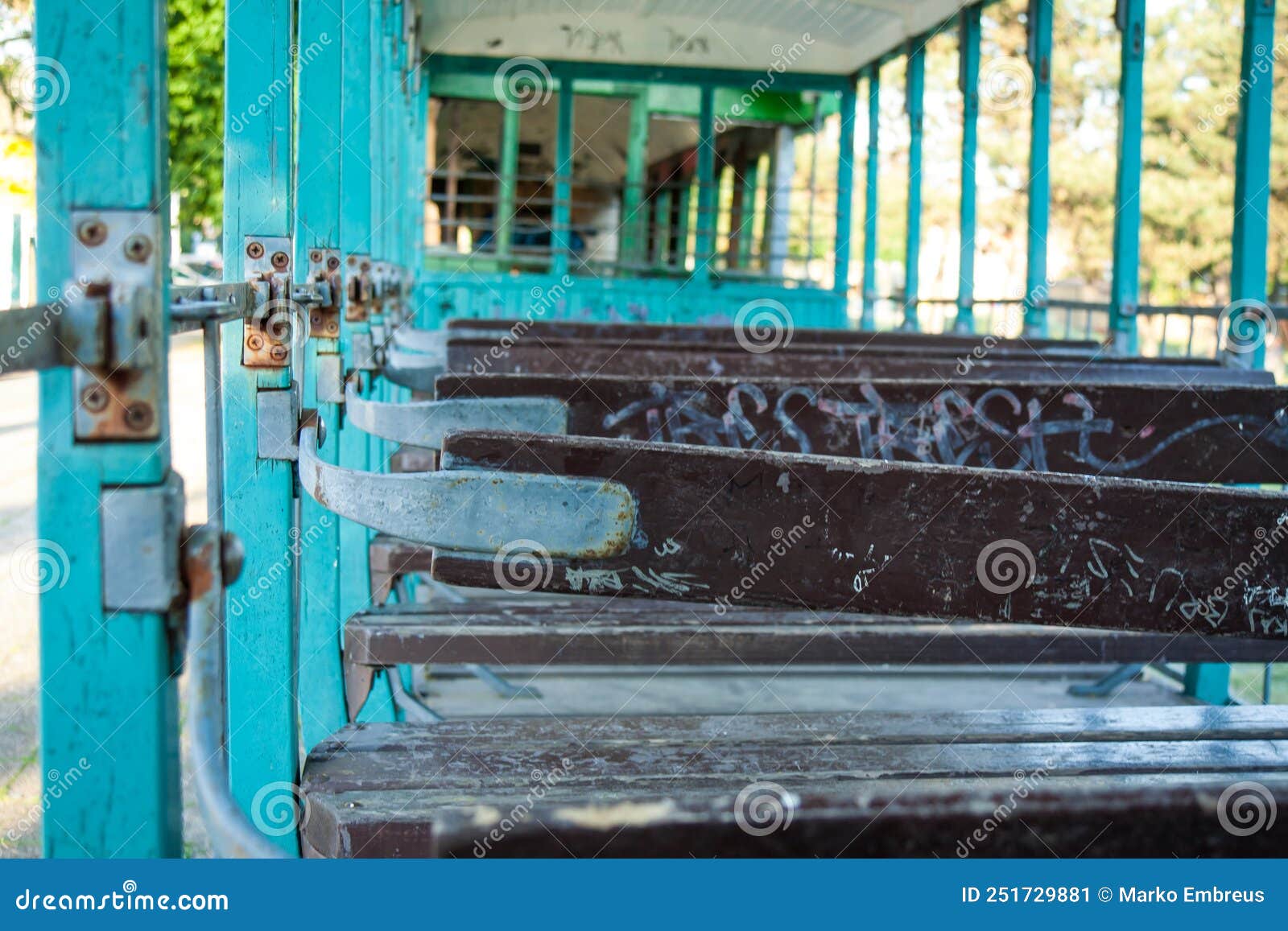 Inside Old Abandoned Rusty Wrecked Tram Stock Image - Image of rust ...