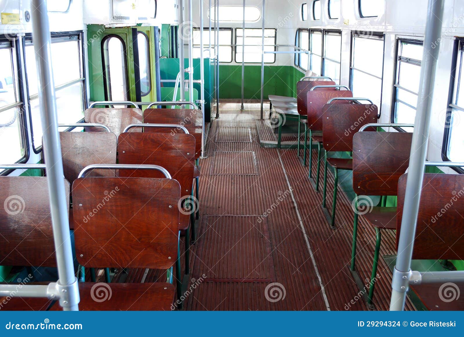 Inside of old bus stock photo. Image of tour, vehicle - 29294324