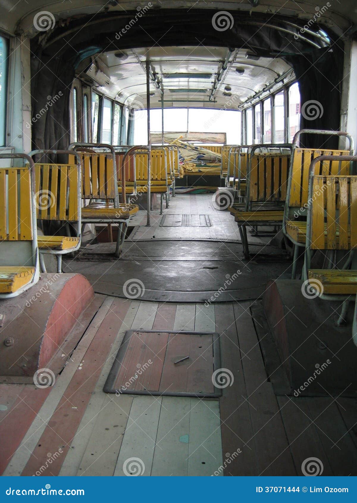 Inside of old bus stock photo. Image of vintage, autobus - 37071444