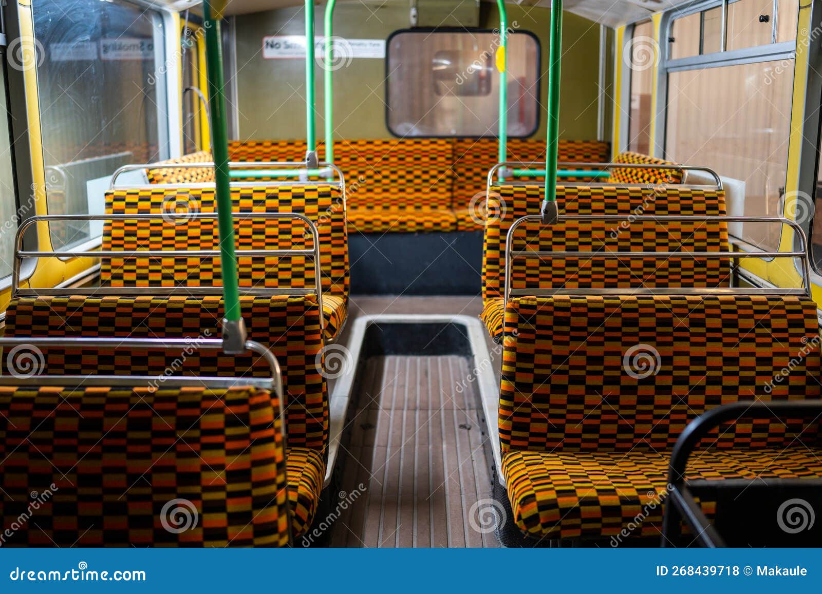 Inside of the old bus stock photo. Image of seat, cyprus - 268439718