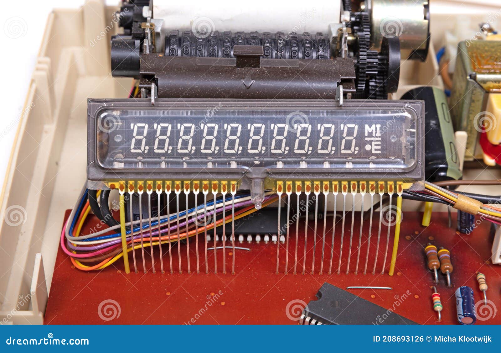 The Inside of an Old Calculator Stock Photo - Image of device, inside ...
