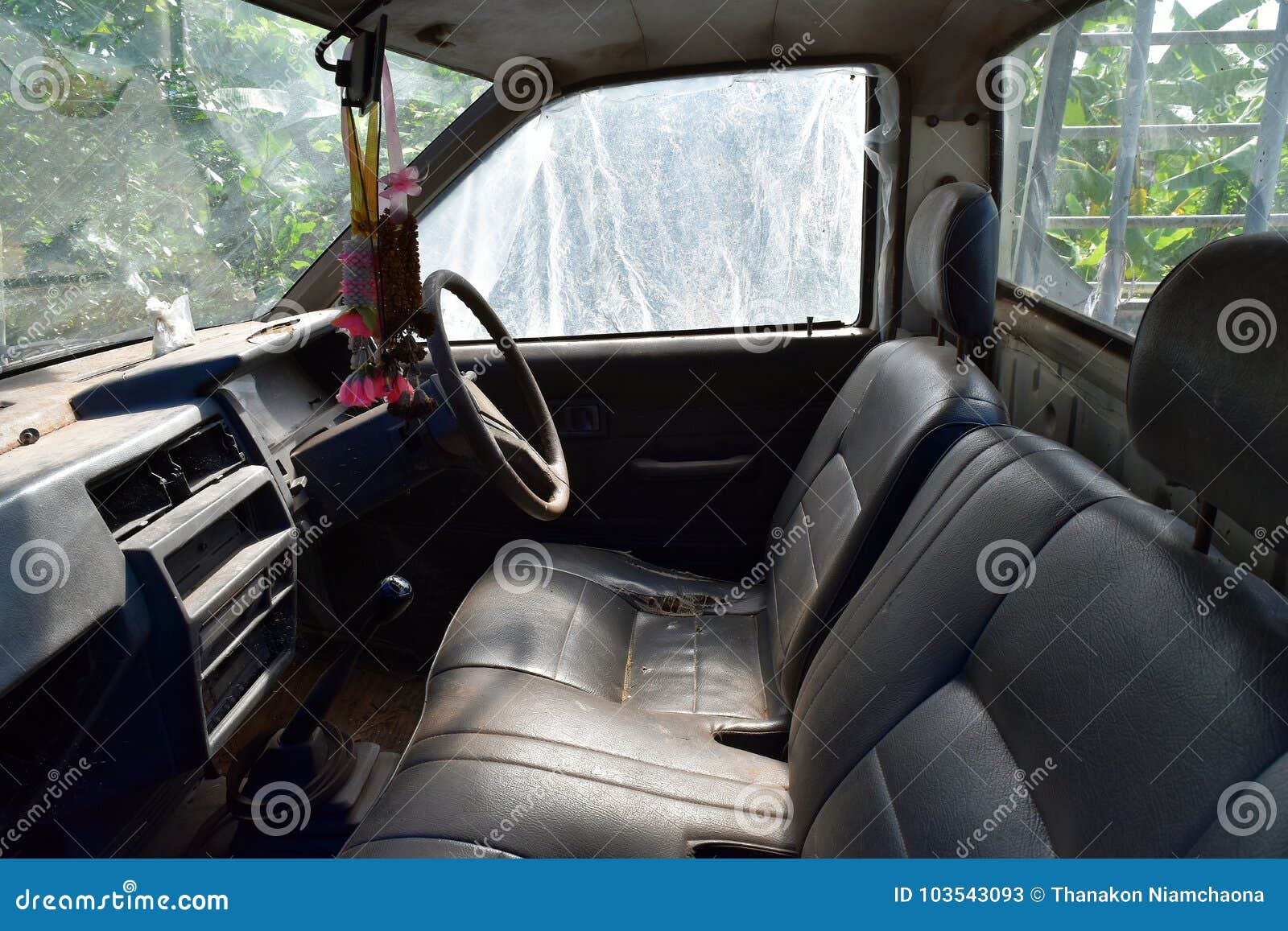 Inside of Old and Dirty Car Stock Image - Image of stain, automotive ...