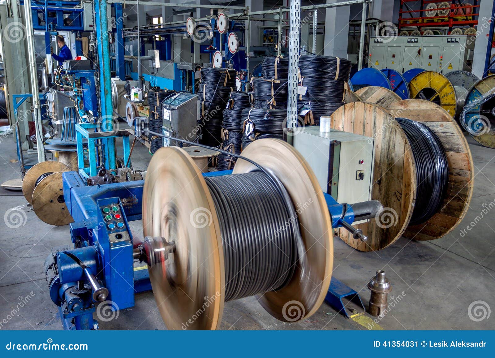 Inside the Old Factory Manufacturing Electrical Cable. Outdated Stock ...