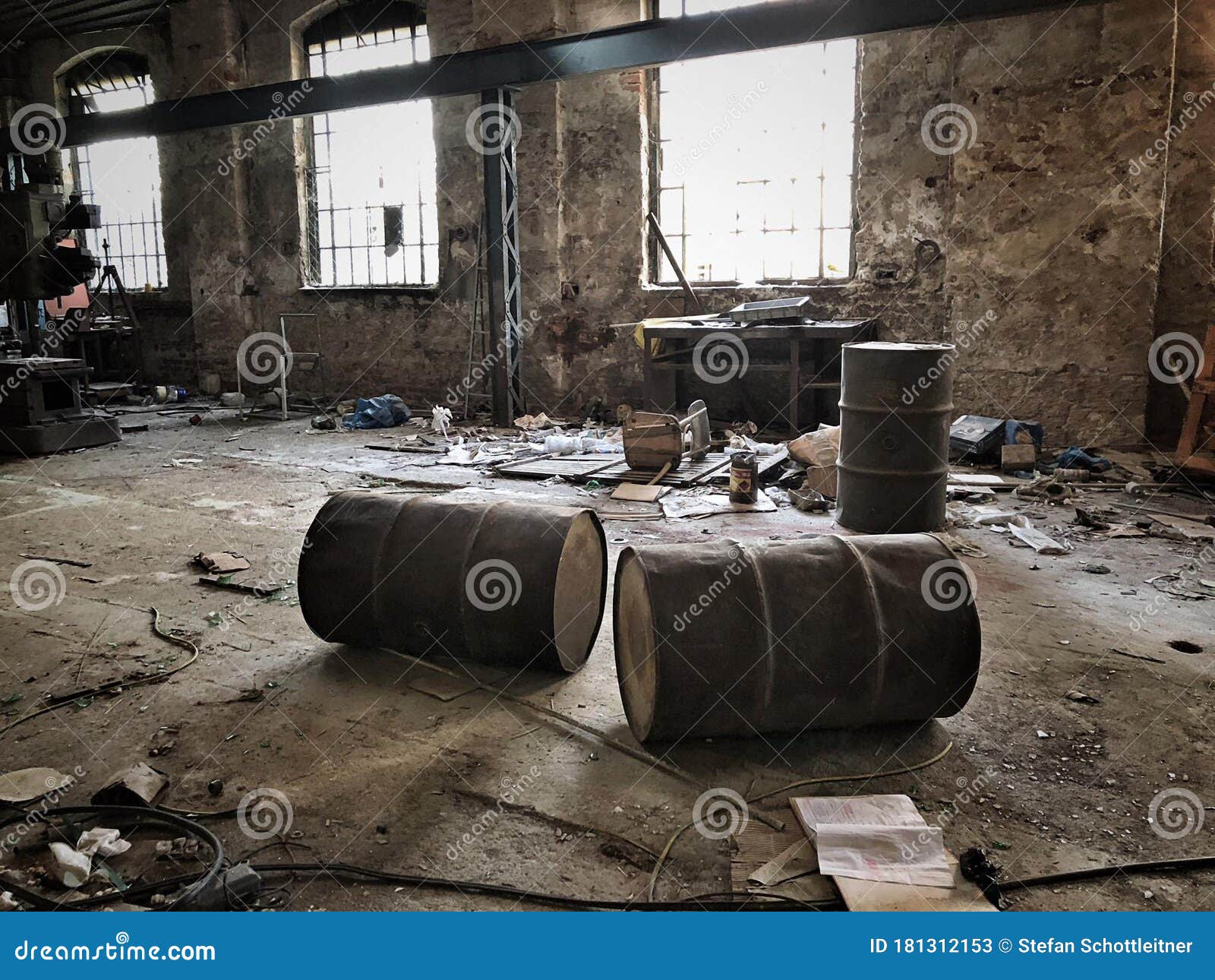 Inside an Old Factory Outside the City Stock Image - Image of alcohol ...