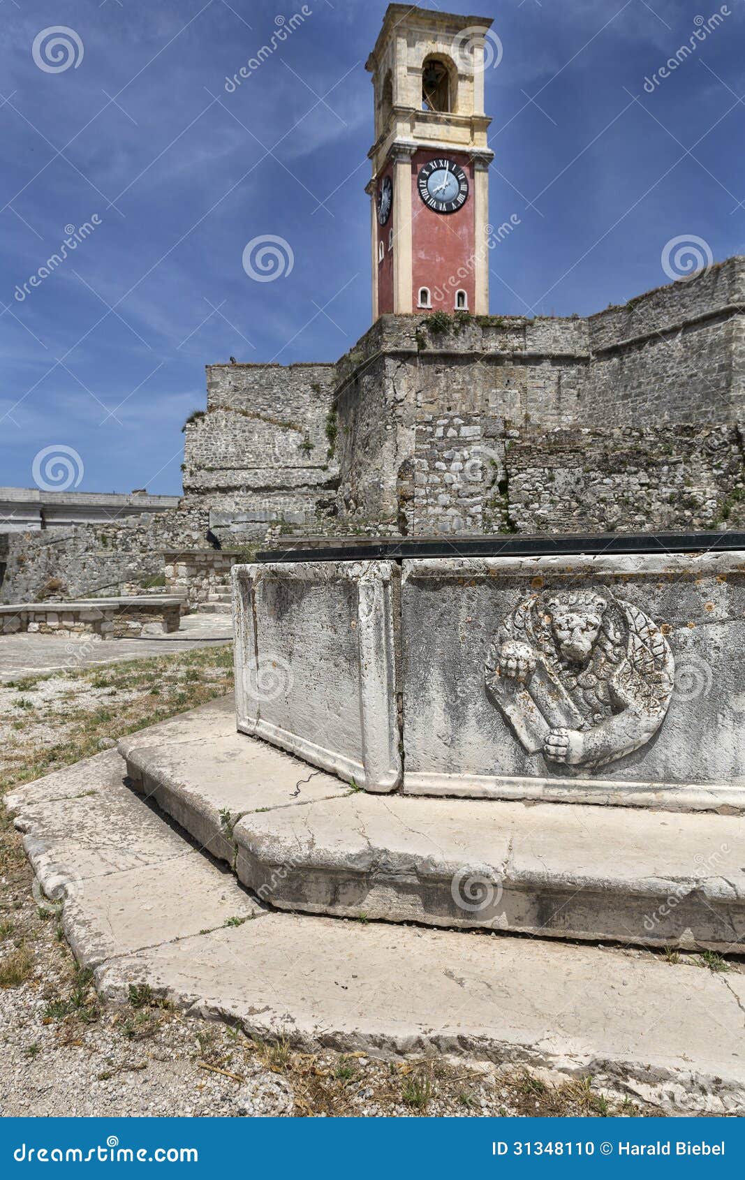 Inside the Old Fortress in Corfu City, Greece Stock Photo - Image of ...