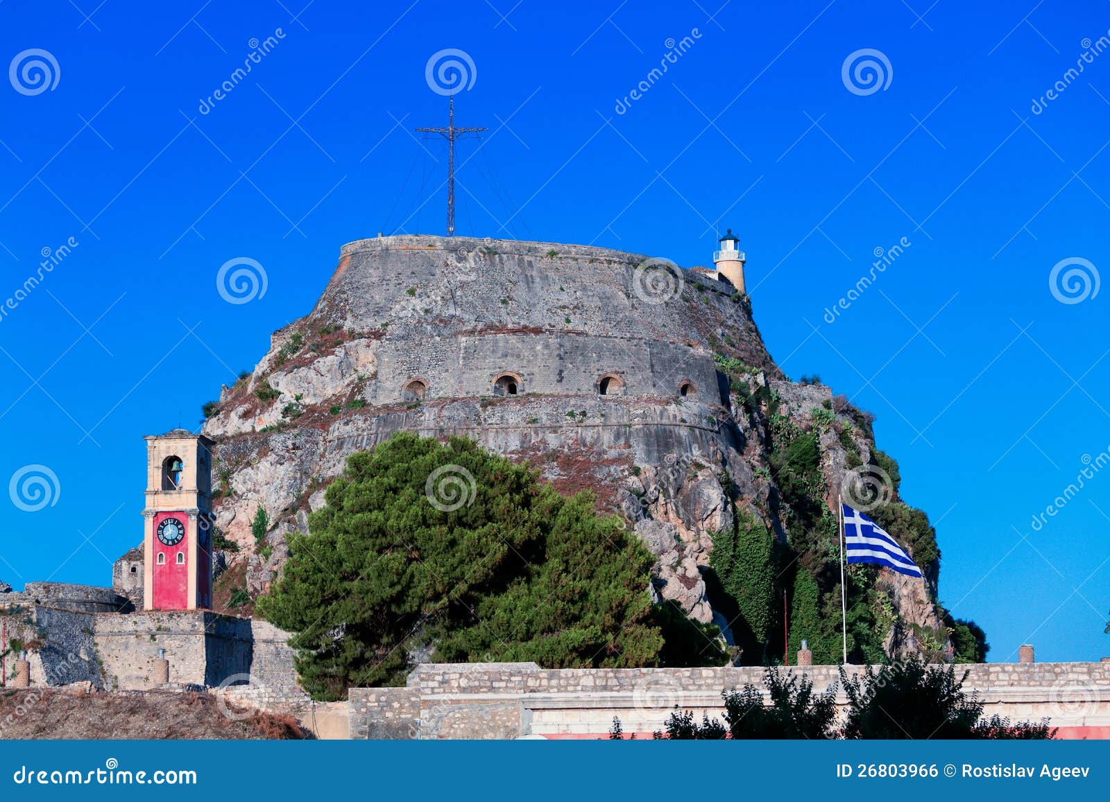 Inside Old Fortress, Kerkyra, Corfu Stock Photo - Image of landmark ...