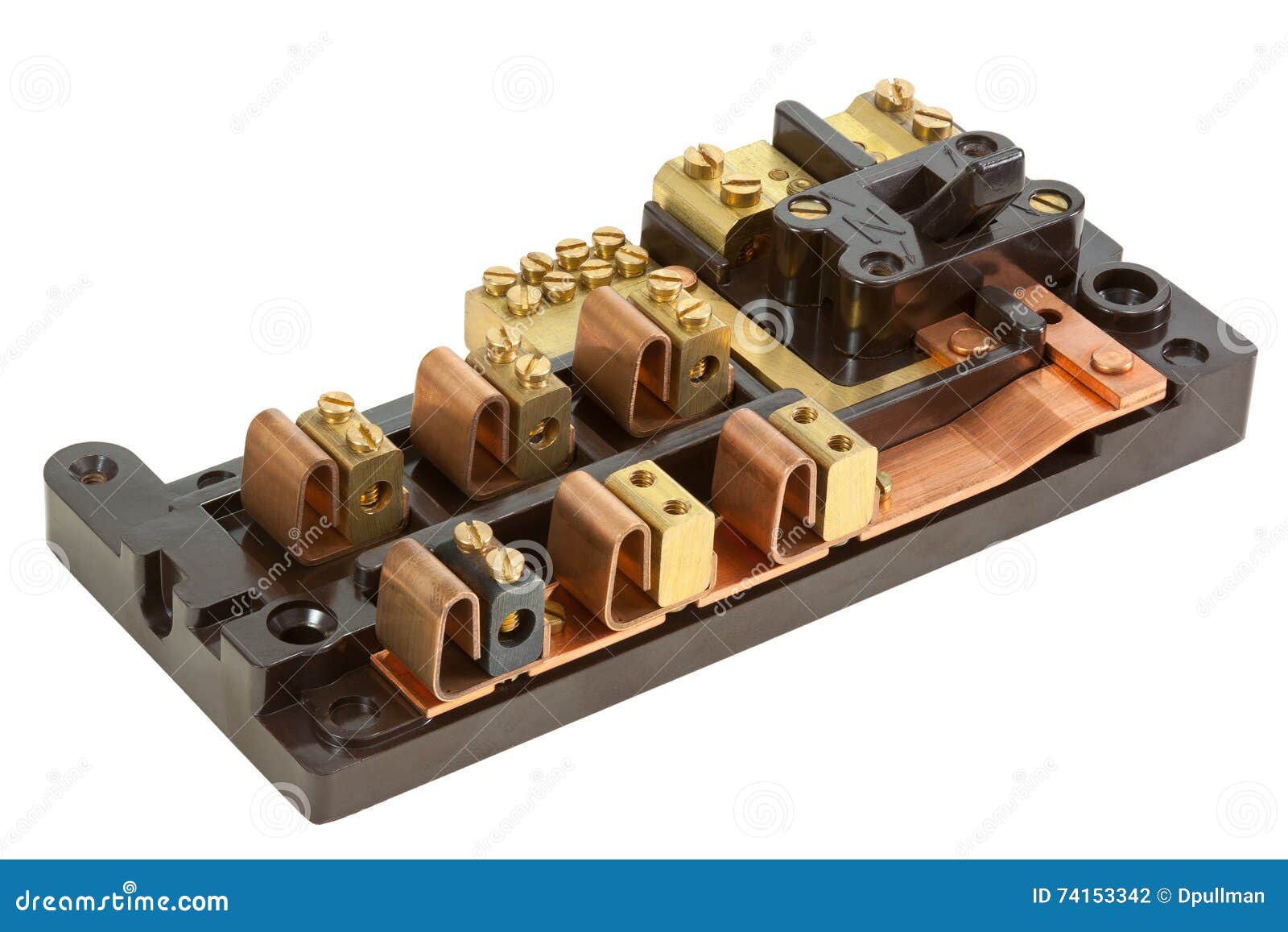 Inside an Old Fuse Box stock photo. Image of technology - 74153342