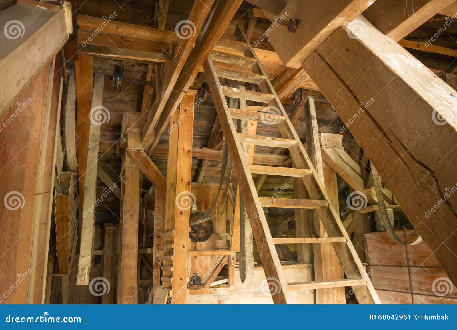 Inside old mill stock image. Image of wooden, home, empty - 60642961