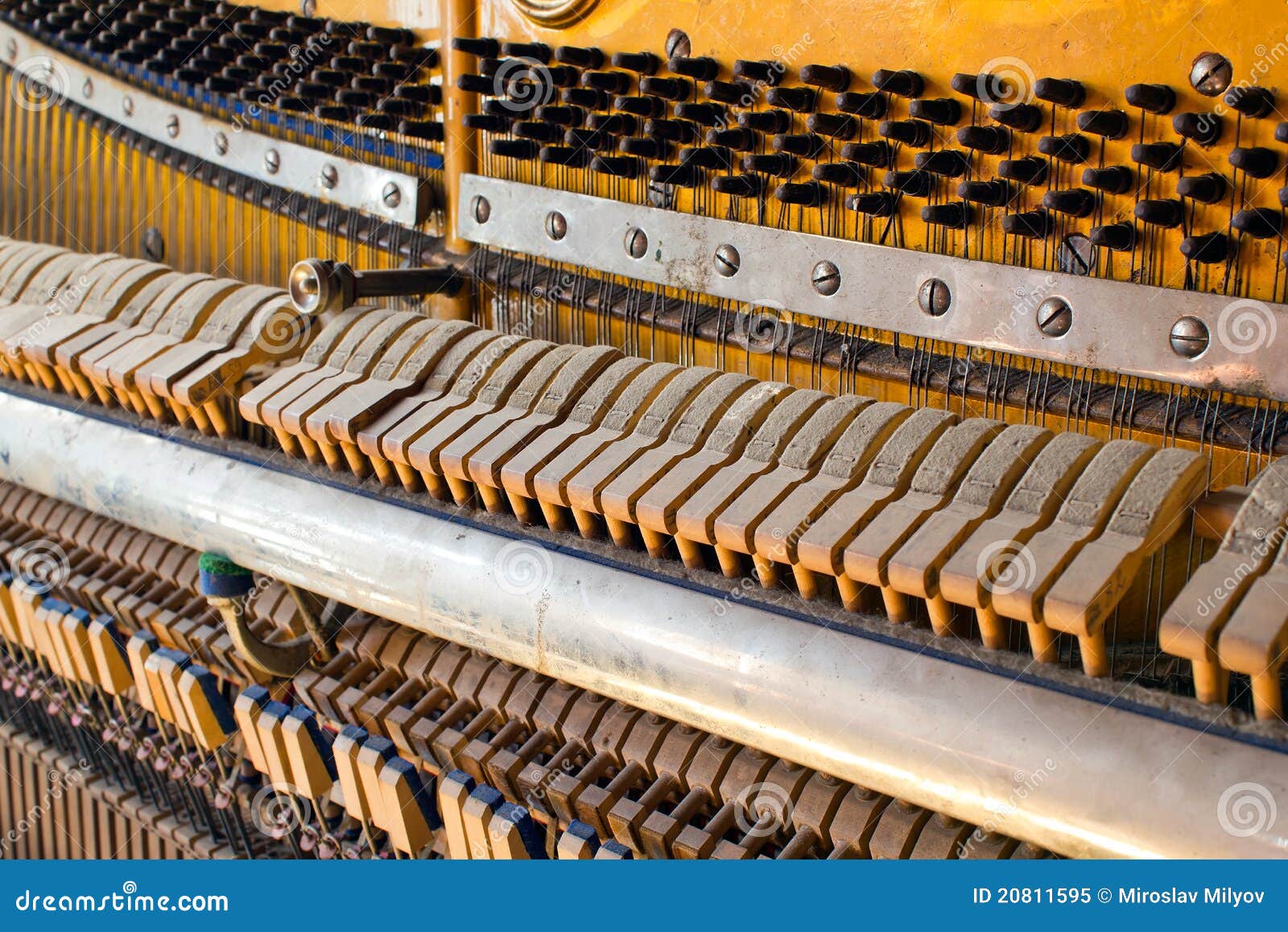 Inside of the old piano stock image. Image of notes, grand - 20811595