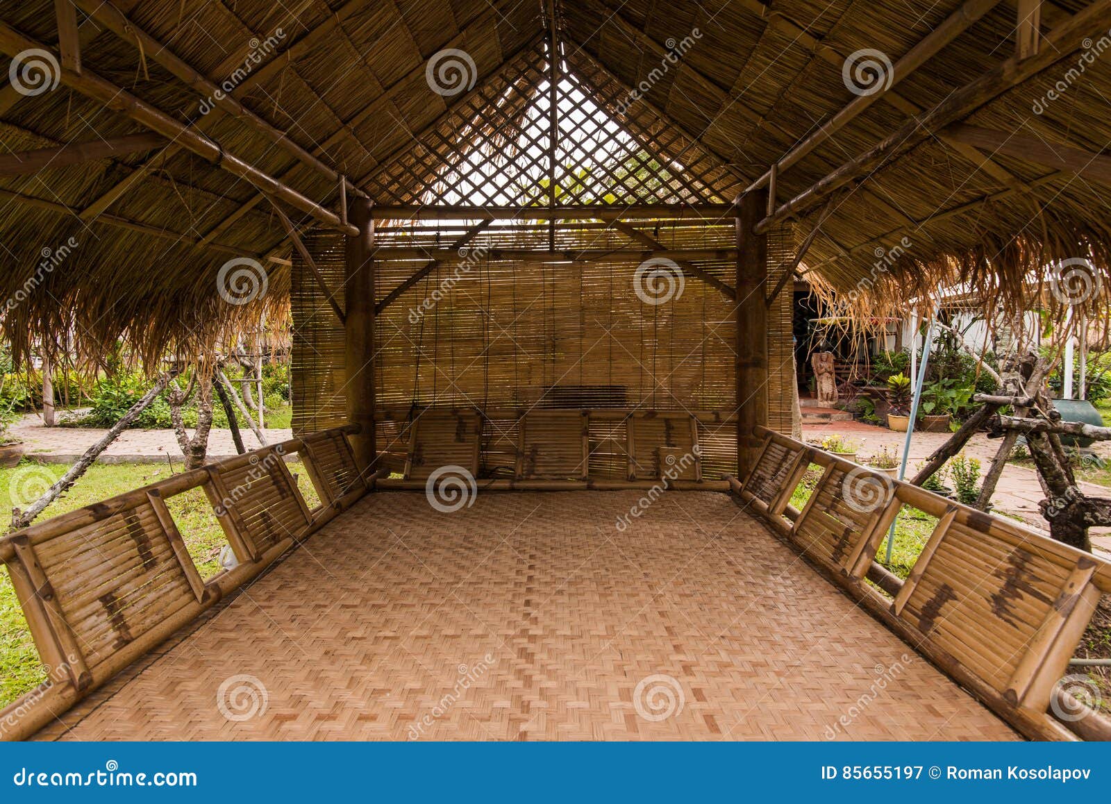 Inside of the Old Primitive House of Aborigines Stock Image - Image of ...