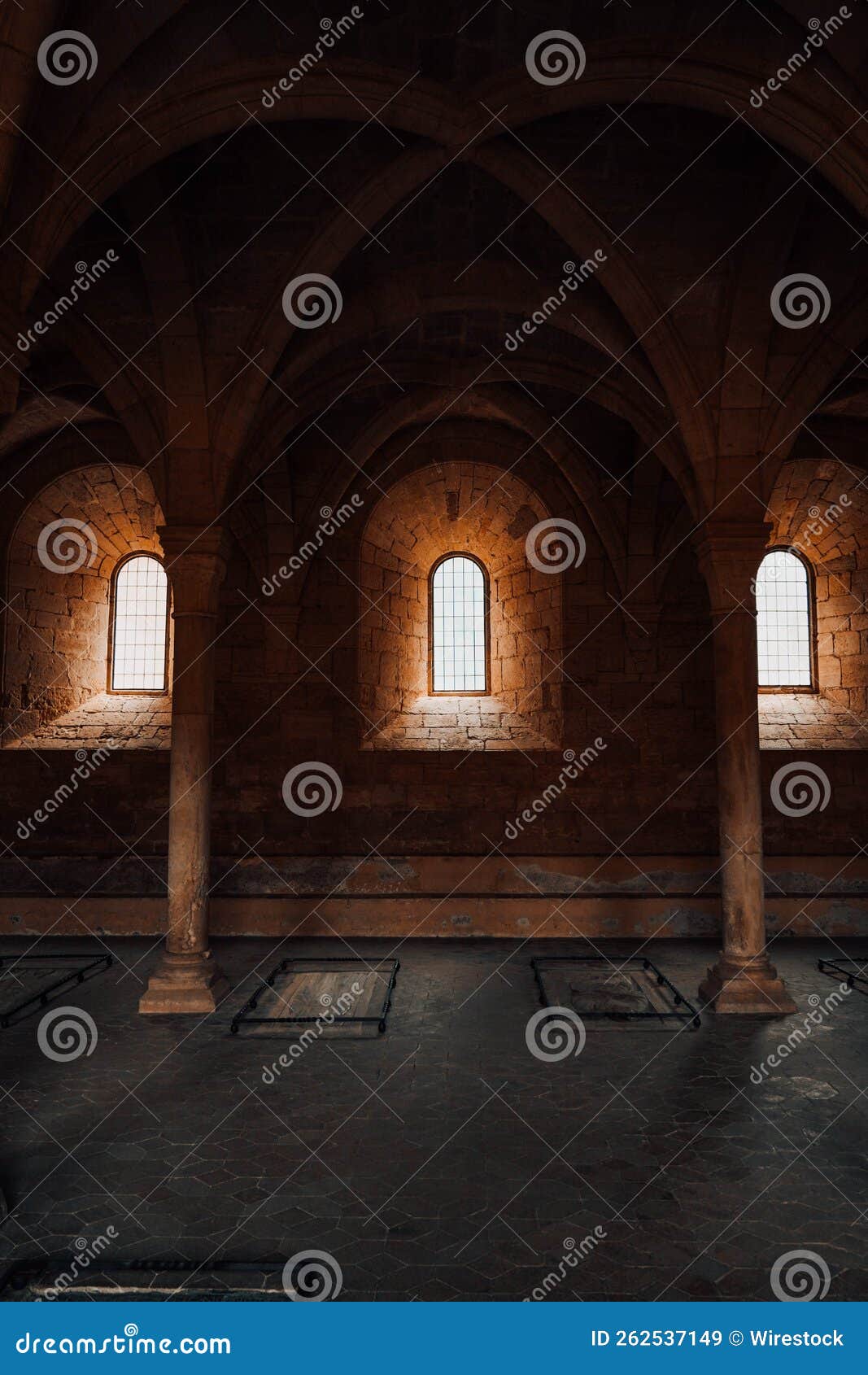 Inside of an Old Religious Building with Vaulted Ceiling and Arched ...