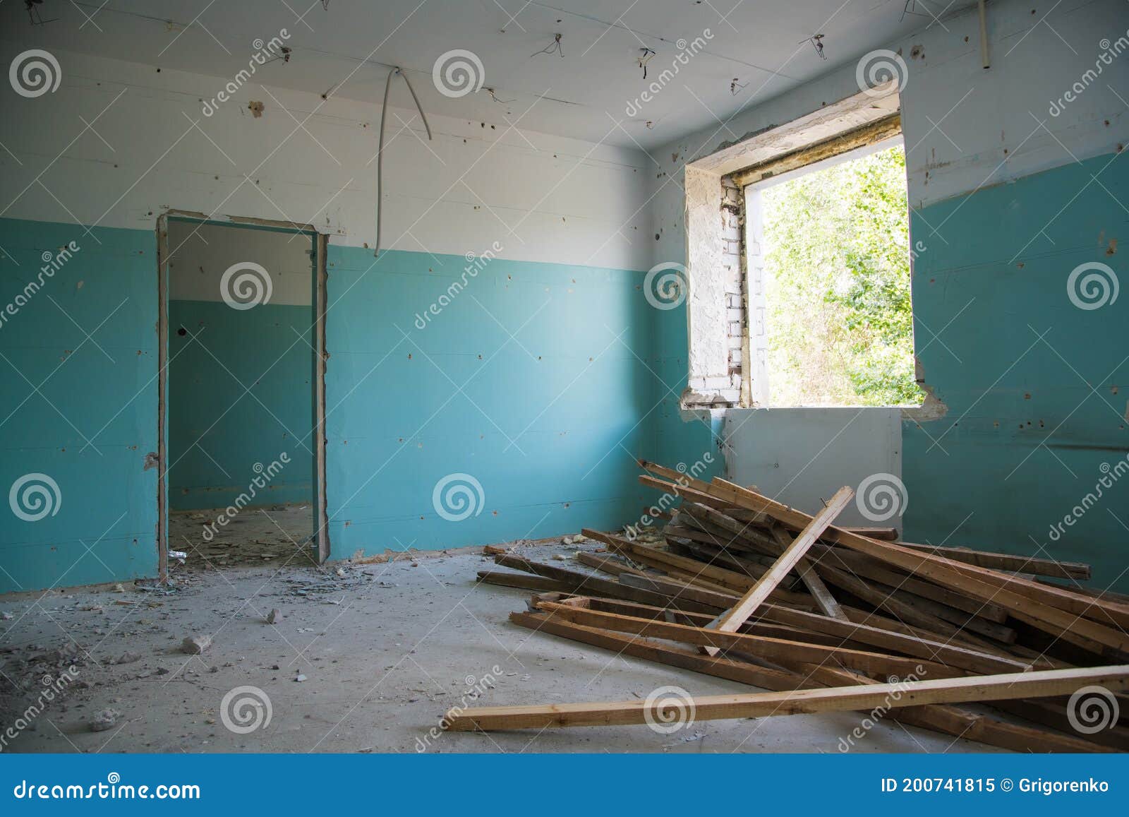 Inside an Old Residential Building during Renovation and Reconstruction ...