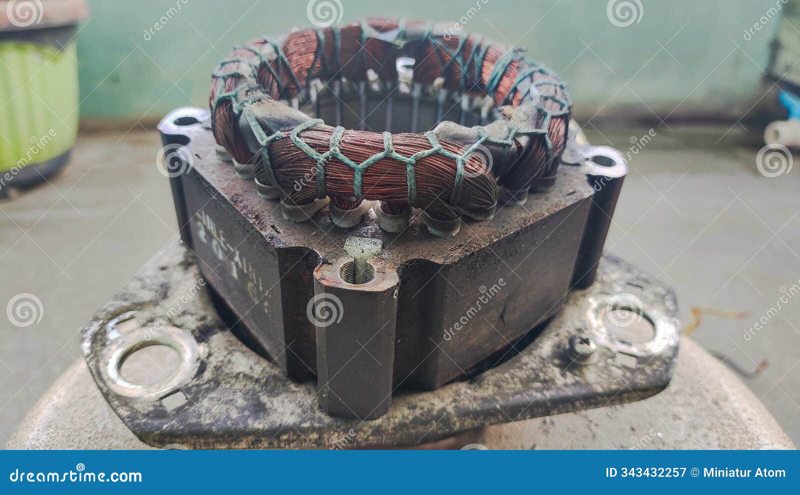 The Inside of the Old and Rusty Dynamo is a Coil of Wire on the Dynamo ...