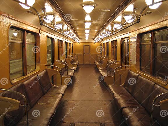 Inside of an Old Subway Car Stock Photo - Image of travel, metro: 1214186