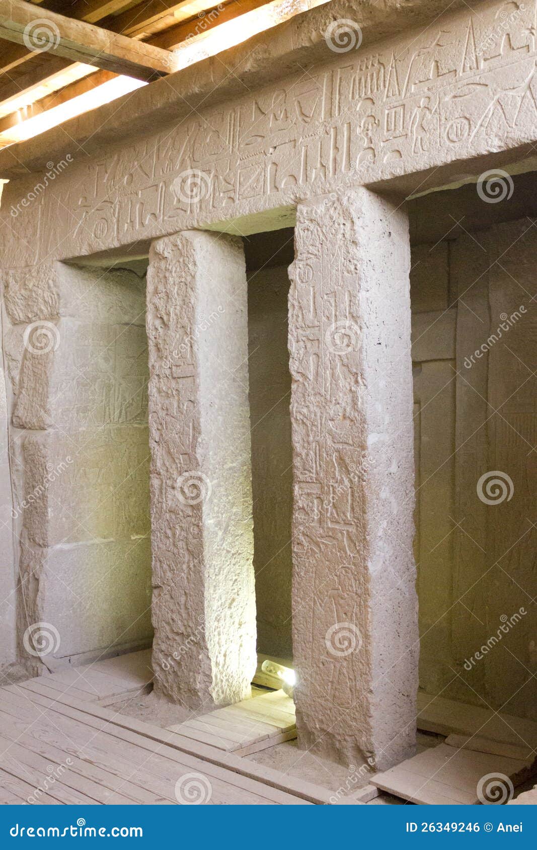 Inside of an Old Temple in Giza Stock Photo - Image of ruins, path ...