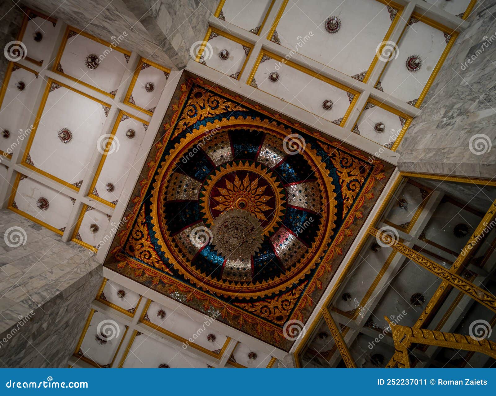 Inside of Old Traditional Buddhist Temple in Thailand Stock Image ...