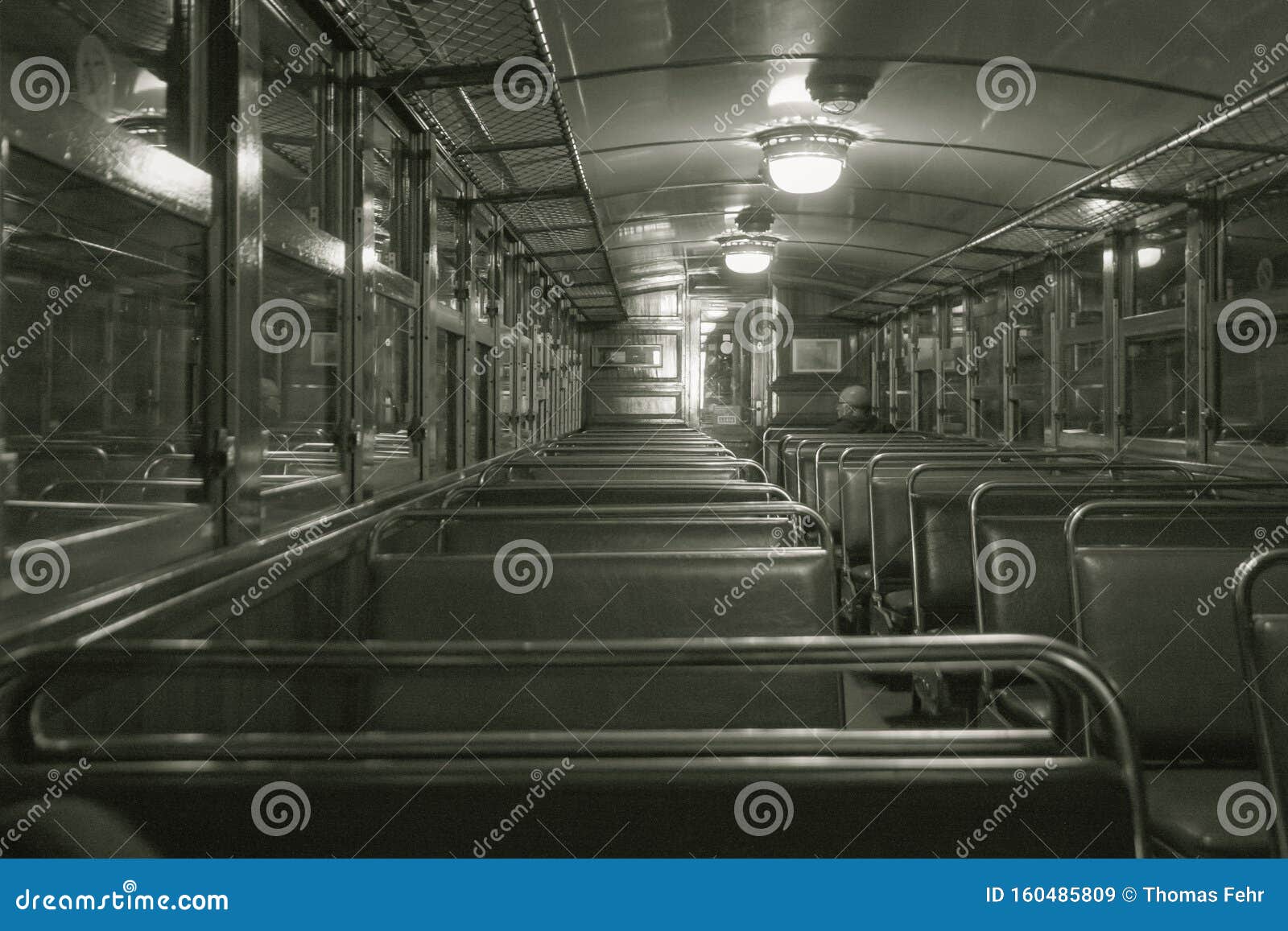 Inside the Old Train in Soller Stock Image - Image of bench, history ...