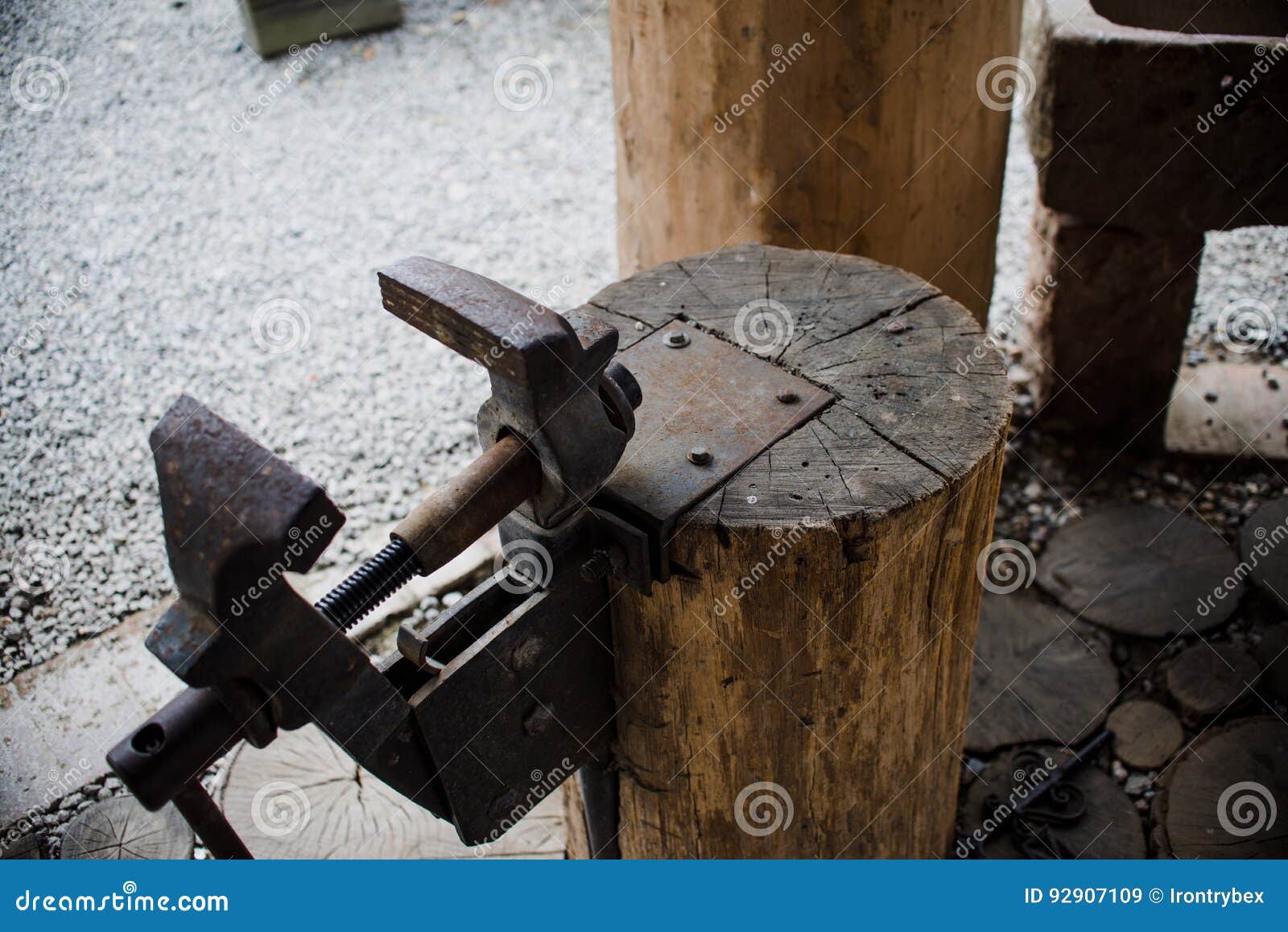 Vintage Blacksmith Tools. Hand-made Antique Tool For Blacksmithing Royalty-Free Stock ...