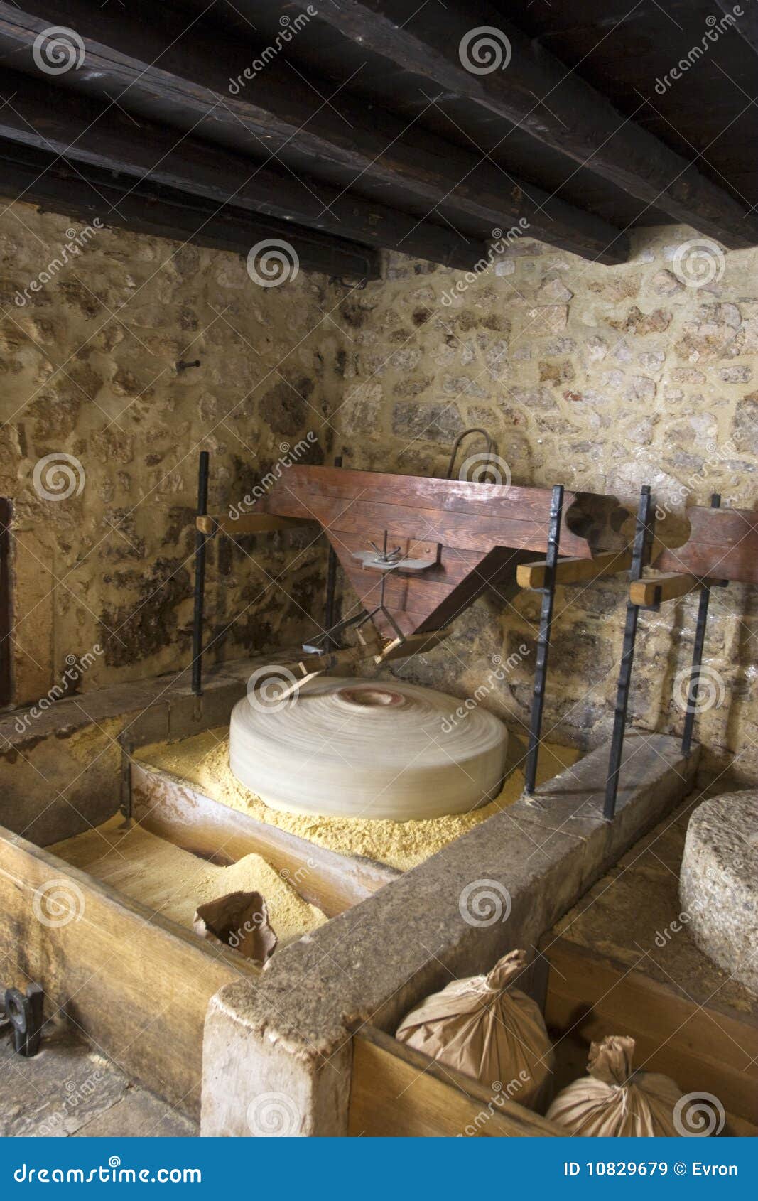 Inside the Old Wheat Mill on Krka River Stock Image - Image of ...